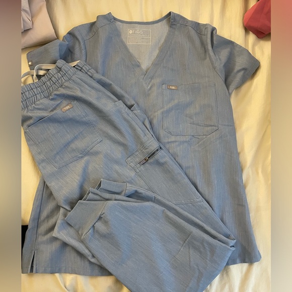 Figs | Tops | Figs Heather Indigo Medium High Wasted Pants Zamora And ...